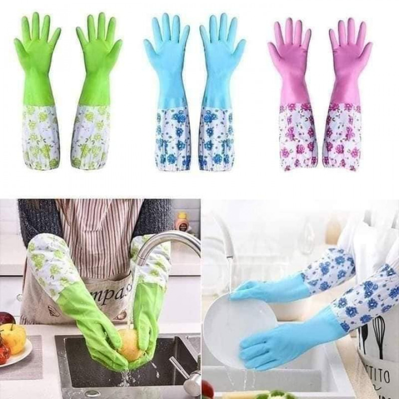 Long silicon hand gloves(1 set)