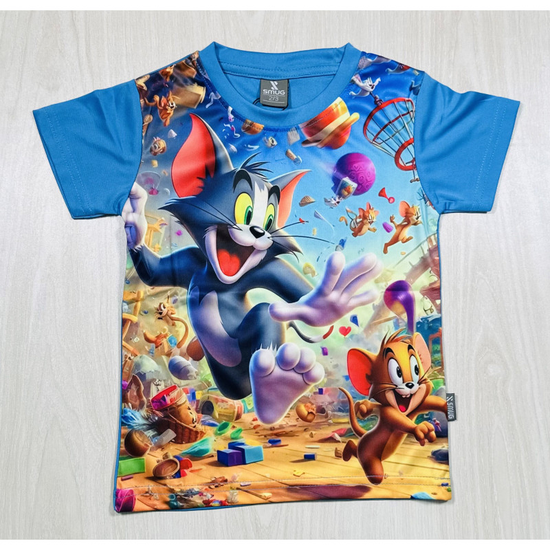 SMUG Kids Premium T-Shirt Soft and Comfortable Fabric-Tom and Jerry City